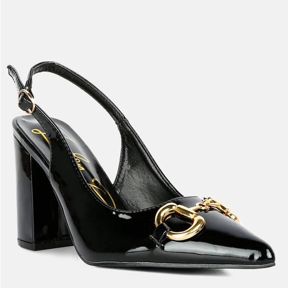 London Rag | Shoes | Nwt London Rag All Nighter Black Patent Slingback ...